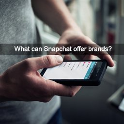 What can Snapchat offer brands? Immediate Future